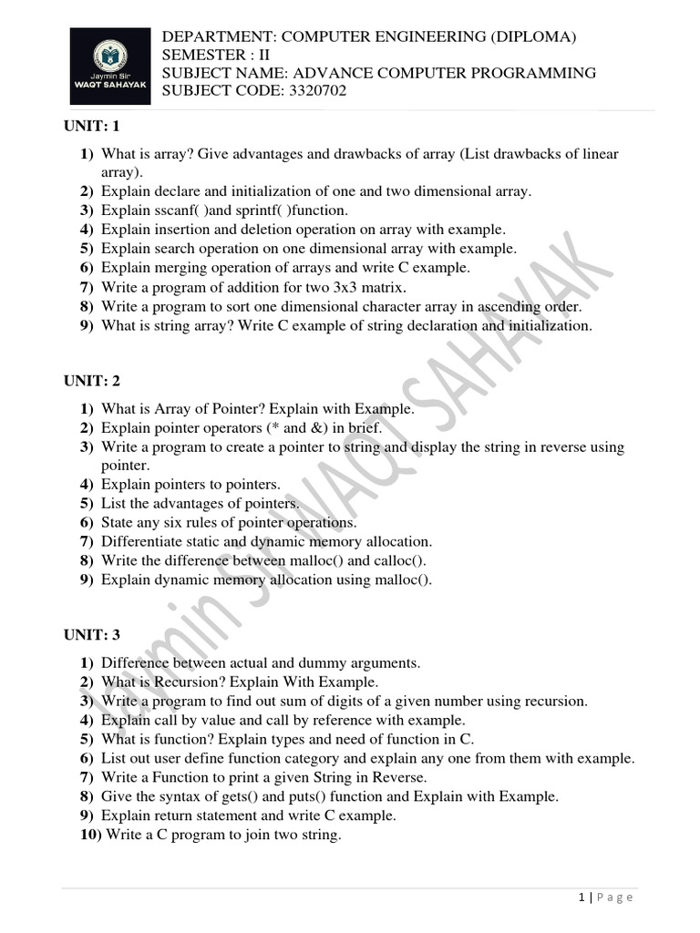 Acp - Imp | PDF | Pointer (Computer Programming) | String (Computer ...