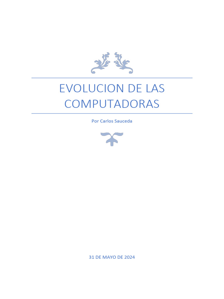 Evolucion de Las Computadoras | PDF | Hardware de la computadora | Circuito integrado
