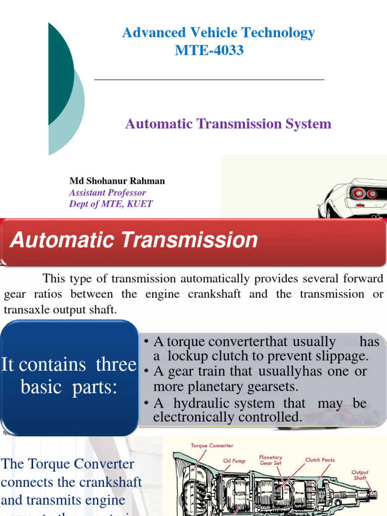 LEC 7 Automatic Transmission | PDF | Automatic Transmission | Turbine