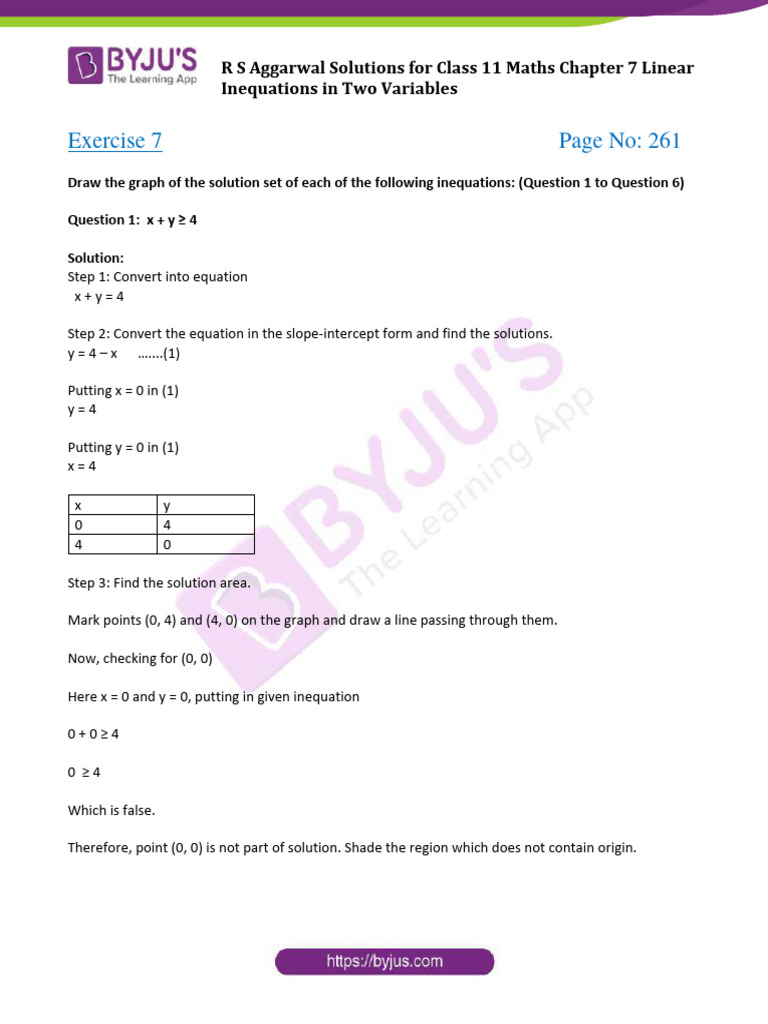 R S Aggarwal Class 11 Maths Solutions Chapter 7 | PDF | Mathematics ...