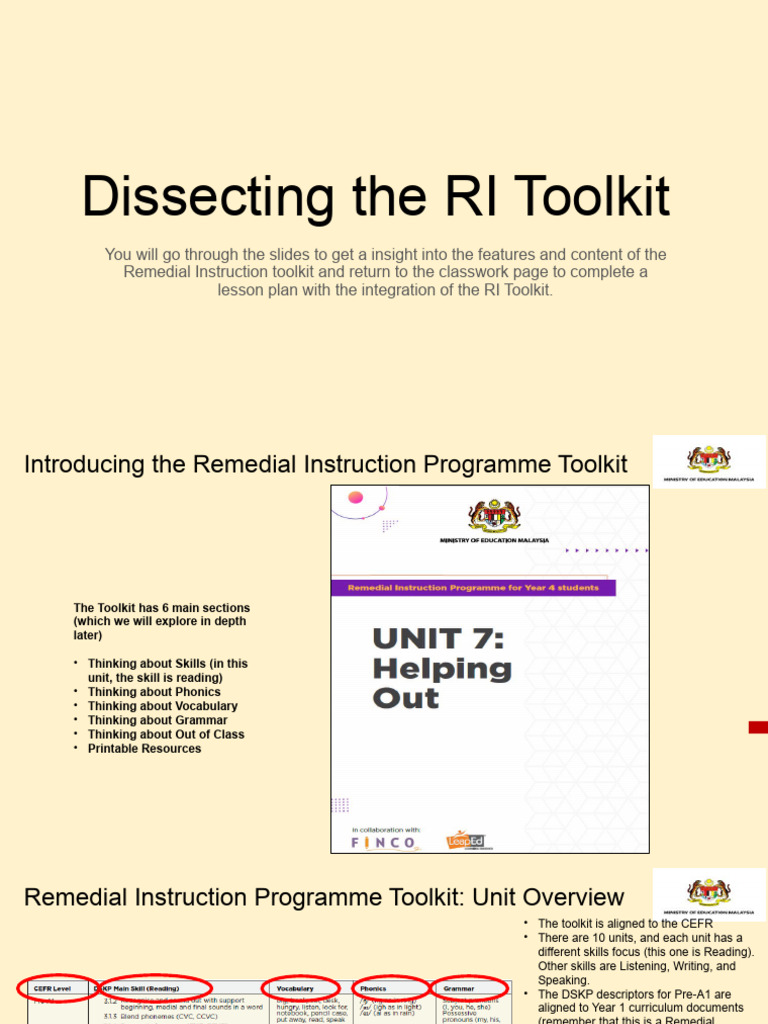 Dissecting The RI Toolkit | PDF | Phonics | Teaching