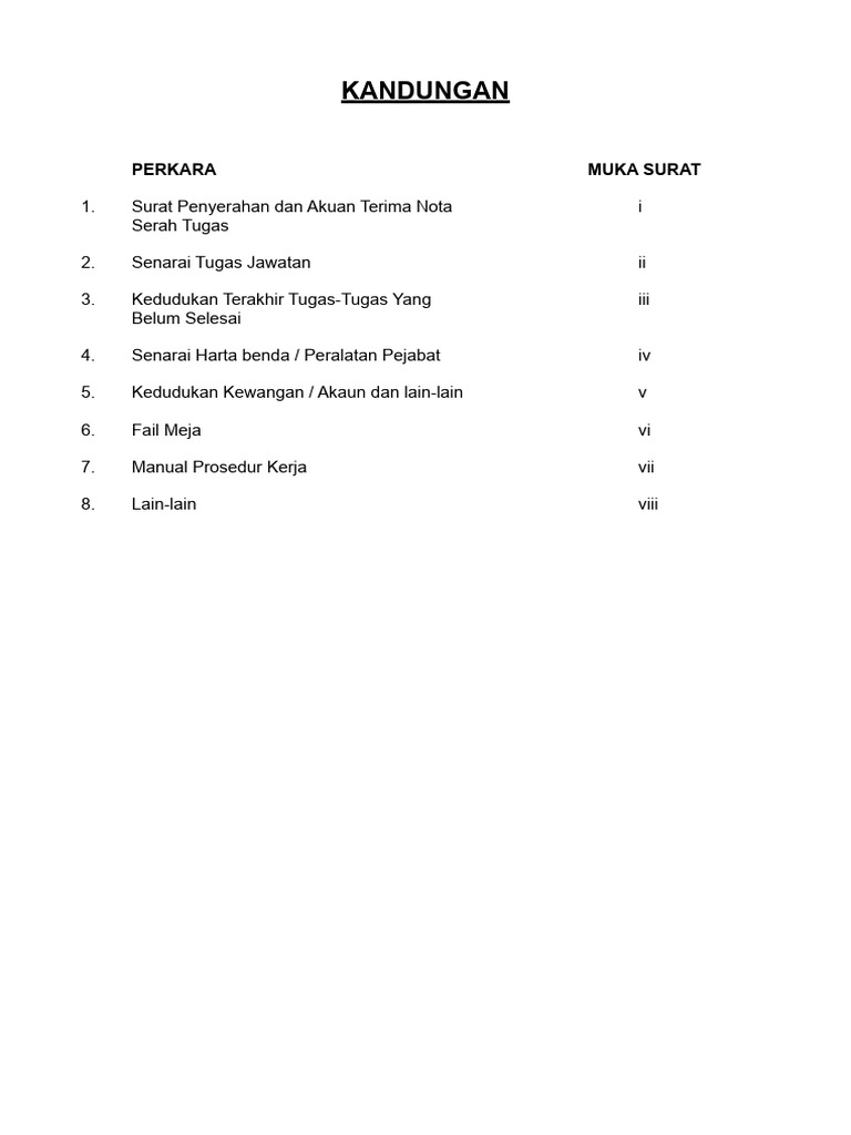 Nota Serah Tugas Guru Besar | PDF