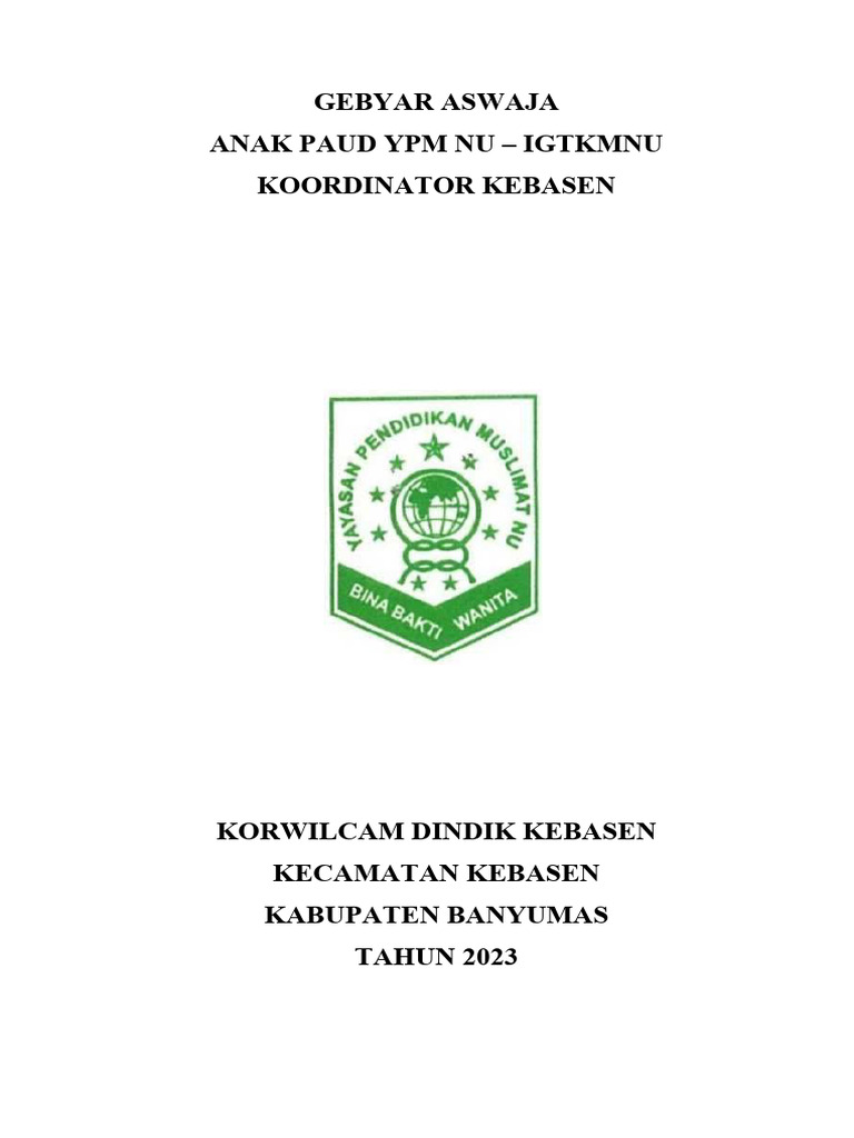 Logo Kegiatan Gebyar Aswaja YPMNU | PDF