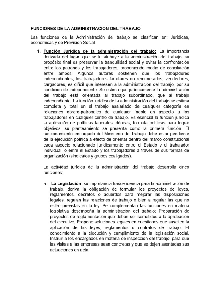 Funciones Clave de la Administración Laboral | PDF | Arbitraje ...