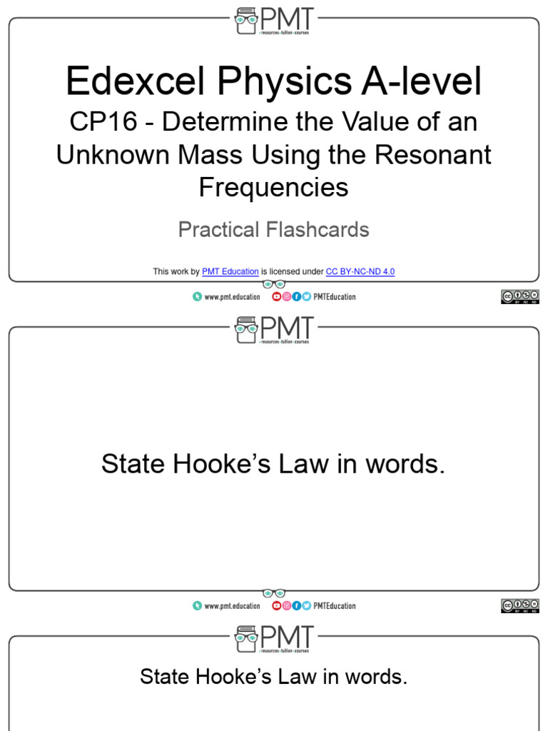 Flashcards - CP 16 Determine The Value of An Unknown Mass Using The ...