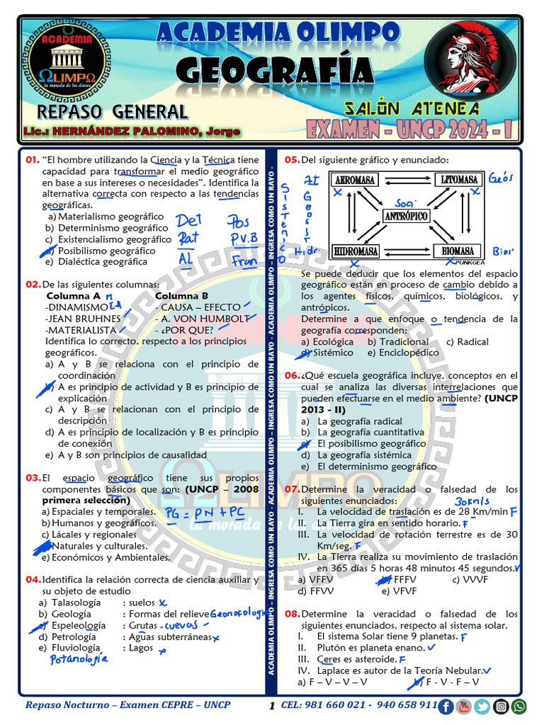 18 Repaso General Nocturno - Uncp - Geografía | PDF | Ecuador | Tierra