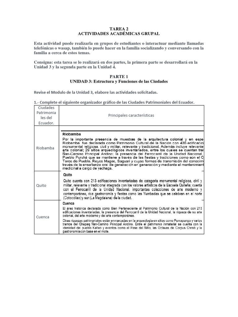 TAREA 2 A.A.G - U3 y U4. | PDF | Vehículo híbrido | Ecuador