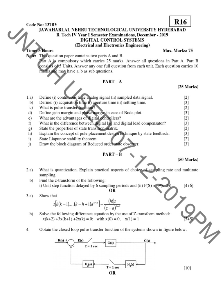 Digital Control System 7 | PDF | Control Theory | Applied Mathematics