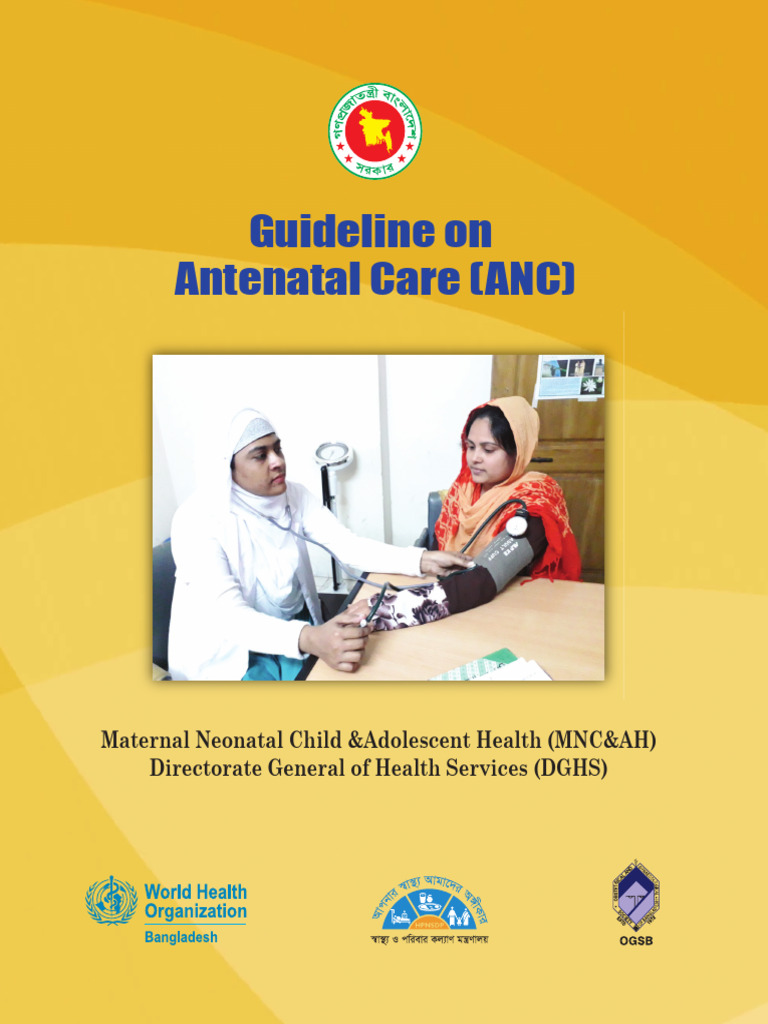Antenatal Care - Guideline Bangladesh | PDF | Pregnancy | Maternal Death