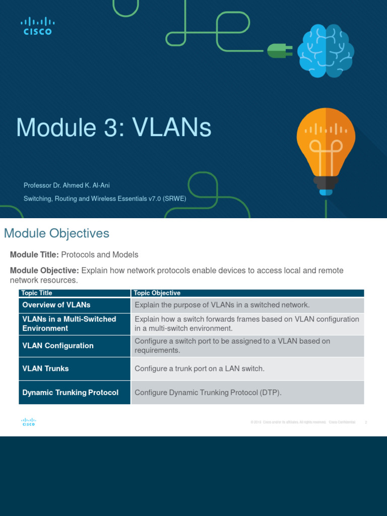 Module 3 VLANs | PDF | Computer Network | Internet Protocols