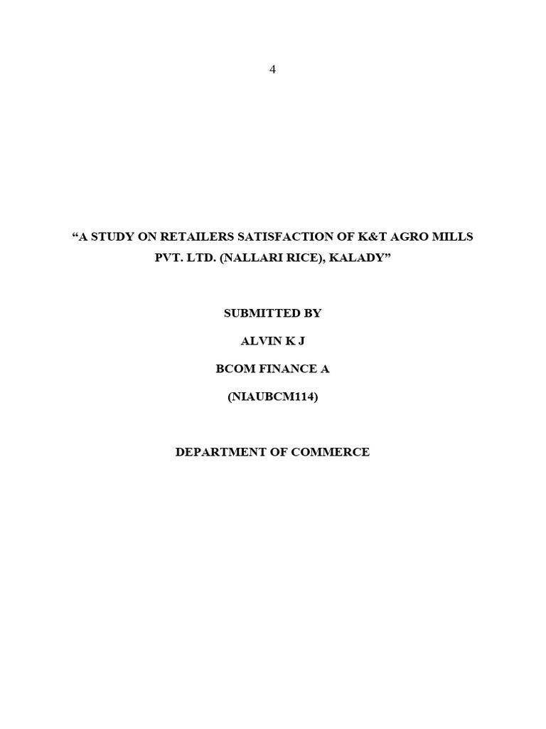 bcom final project | PDF | Retail | Sampling (Statistics)