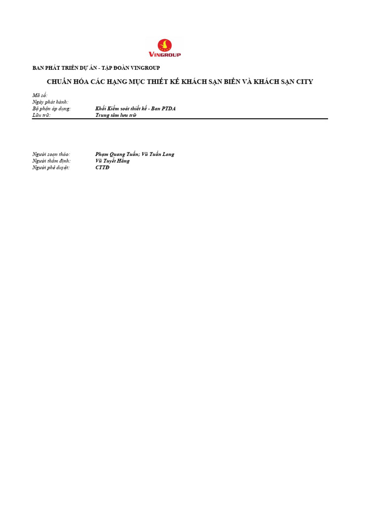 BDPQ - VSC.MN - TKTC - DHTG - Danh Muc Ban Ve DHTG | PDF