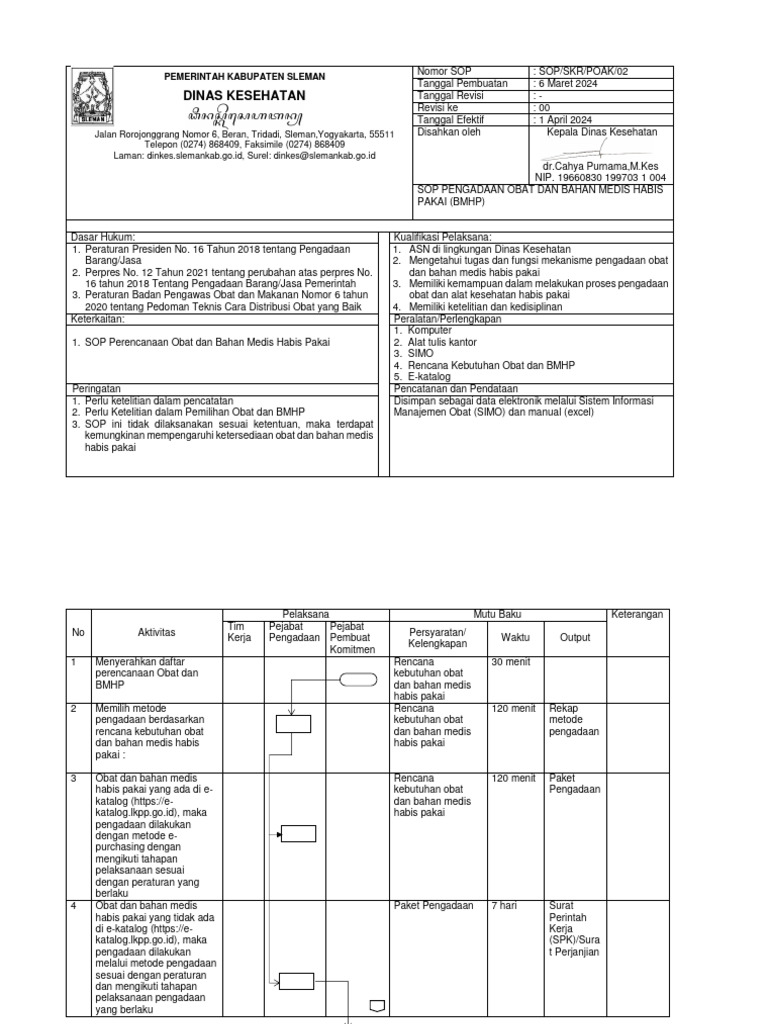 02 Sop Pengadaan Obat Dan BMHP | PDF
