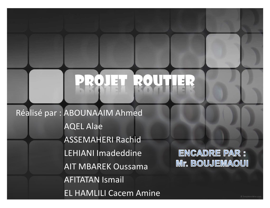 Projet Routier | PDF