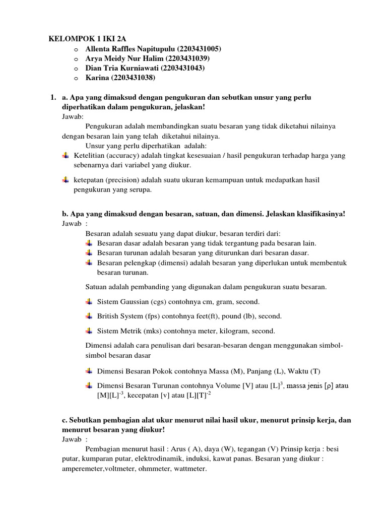 MG2 - Kelompok 1 - IKI 2A | PDF | Sains & Matematika