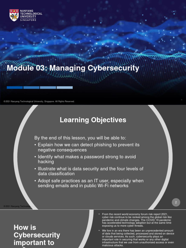 Lecture Notes 3.1 Cybersecurity | PDF | Computer Security | Security