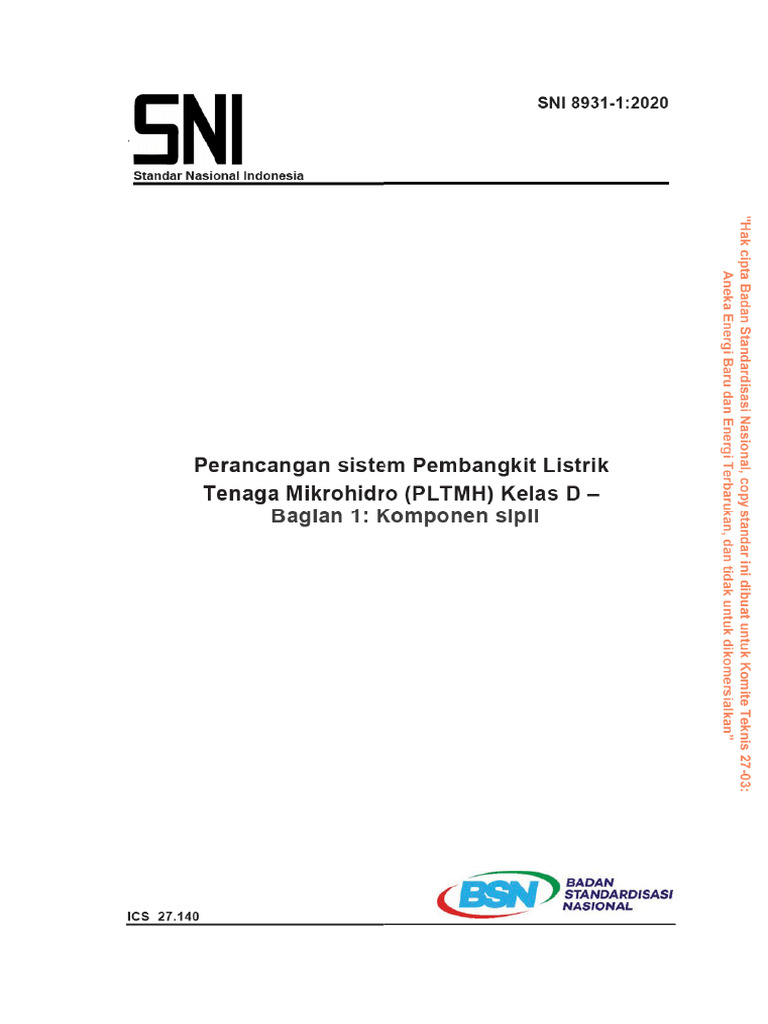 Sni 8931-1-2020 | PDF