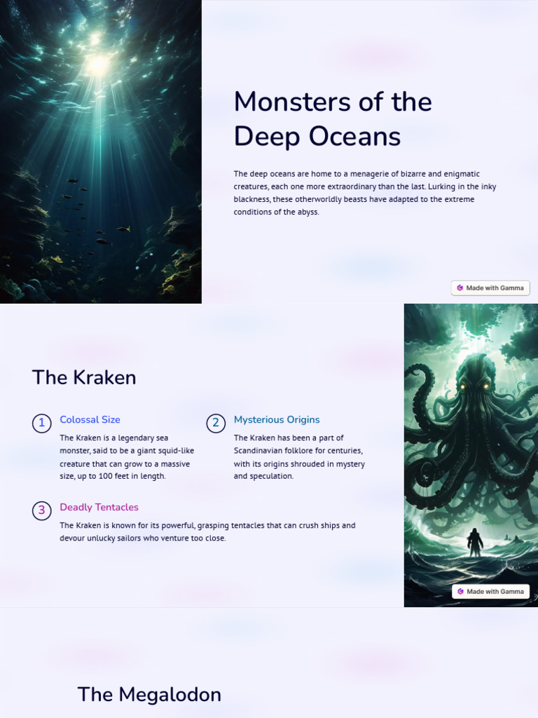 Monsters of The Deep Oceans | PDF | Sharks | Predation