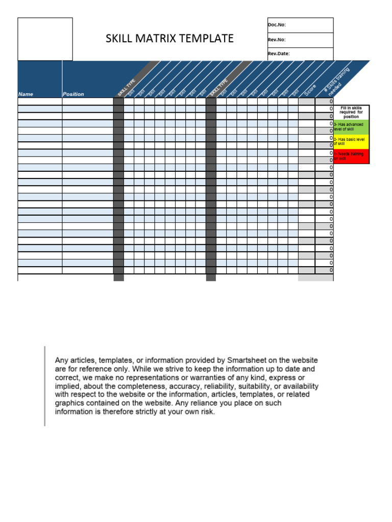 Skill Matrix | PDF | Applied Mathematics