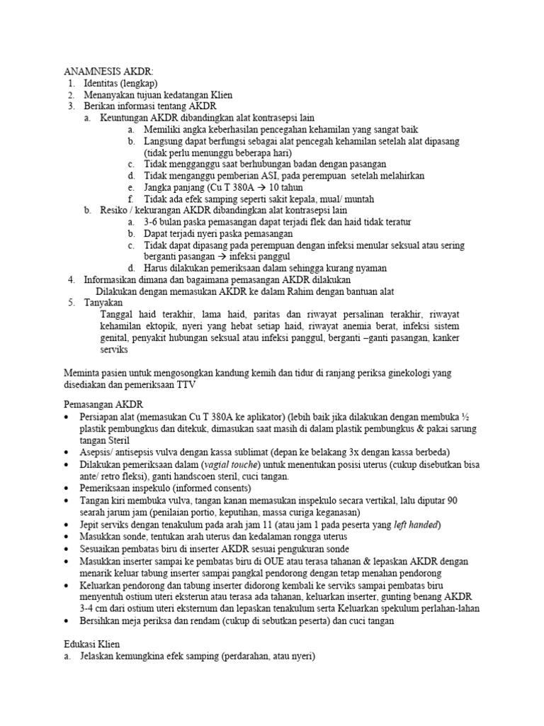 Panduan Pemasangan AKDR untuk Kontrasepsi | PDF | Sains & Matematika