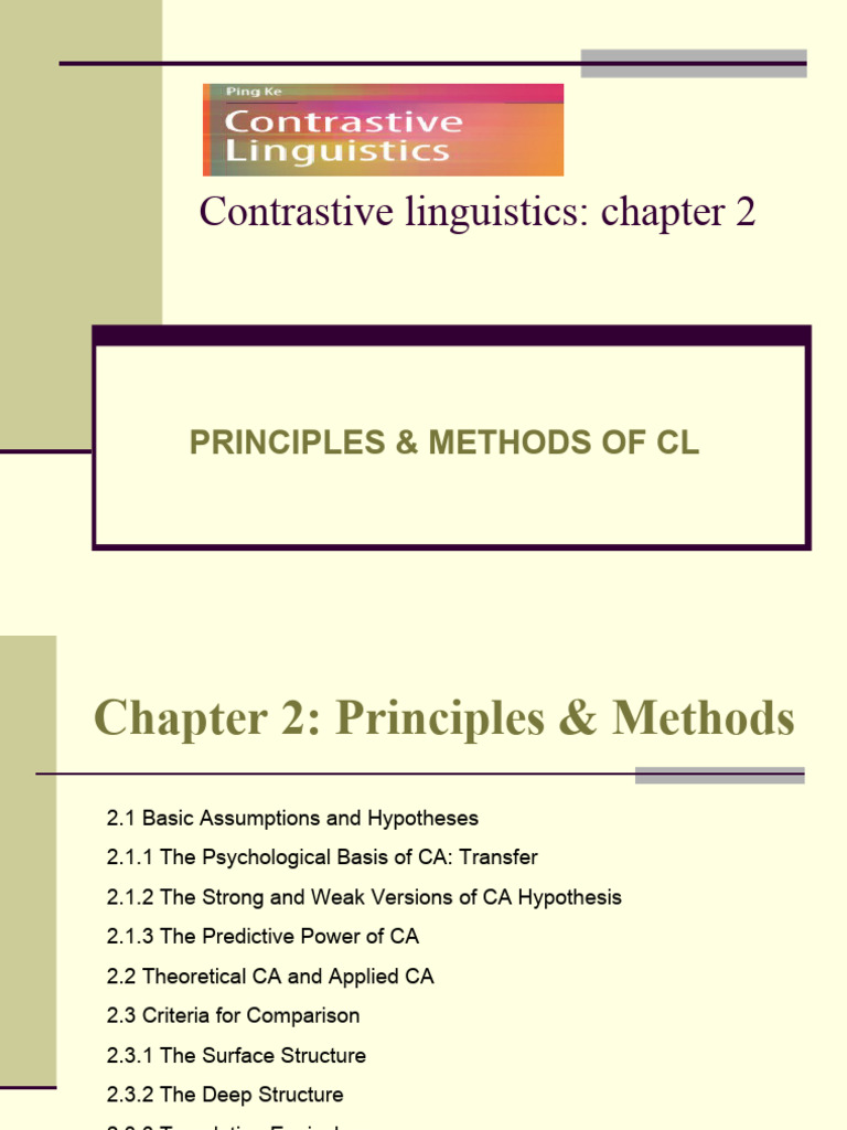NNHDC Chapter 2 Principles and Methods | PDF | Hypothesis | Linguistics