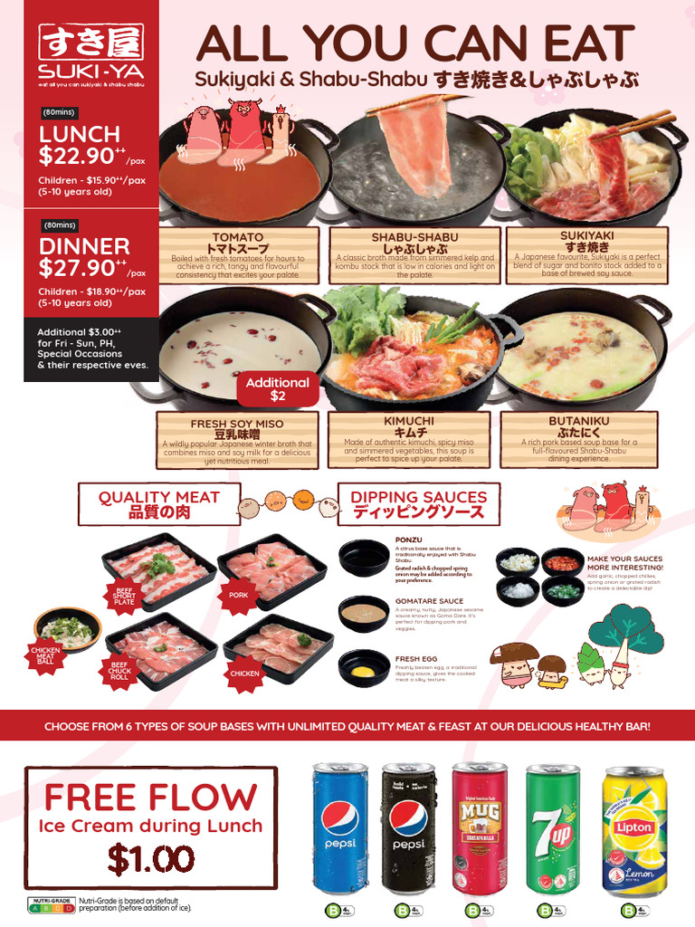 Sukiya A3+Menu New | Download Free PDF | Japanese Cuisine | Sauce