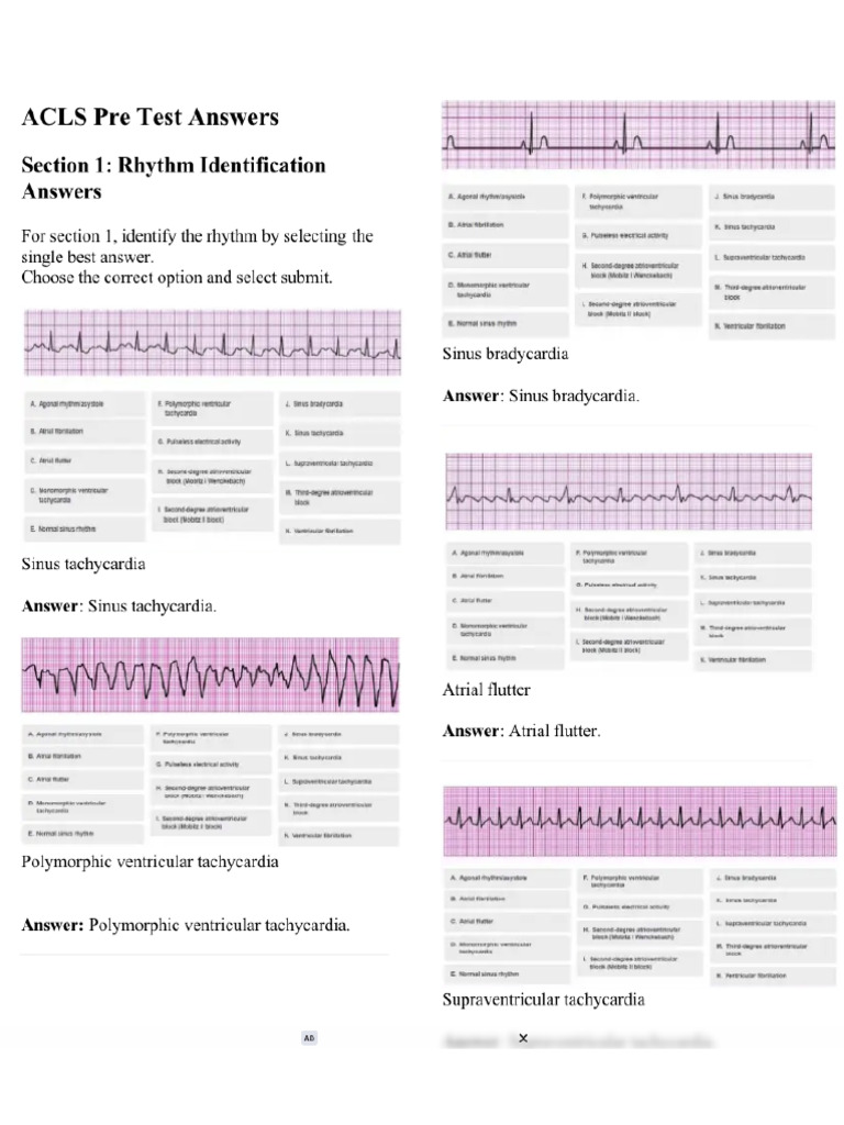ACLS Pre Test Answers5 | PDF