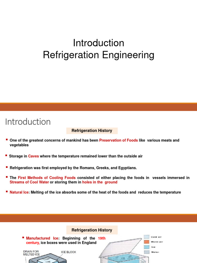 Lesson 8 Introduction To Refrigeration Engineering Pdf Heat
