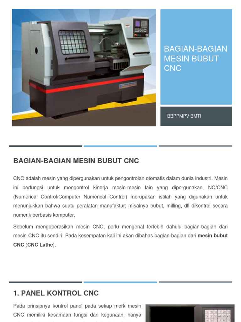 Bagian-Bagian Mesin Bubut CNC | PDF