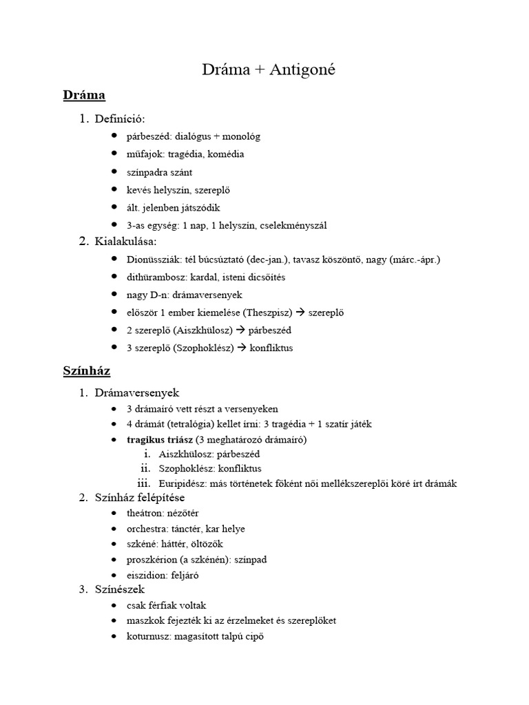 Dráma Antigoné 1-1 | PDF