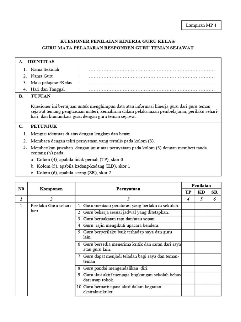 Angket | PDF | Karier & Perkembangan