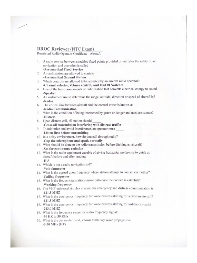 RROC-Reviewer-NTC-Exam | PDF