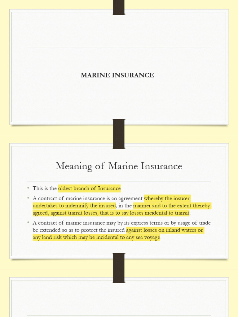 Marine Insurance | PDF | Insurance | Legal Liability