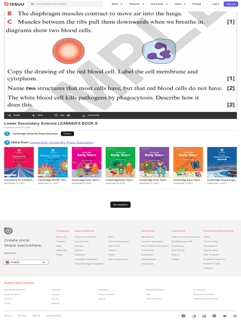 Lower Secondary Science LEARNER'S BOOK 8 by Cambridge University Press ...