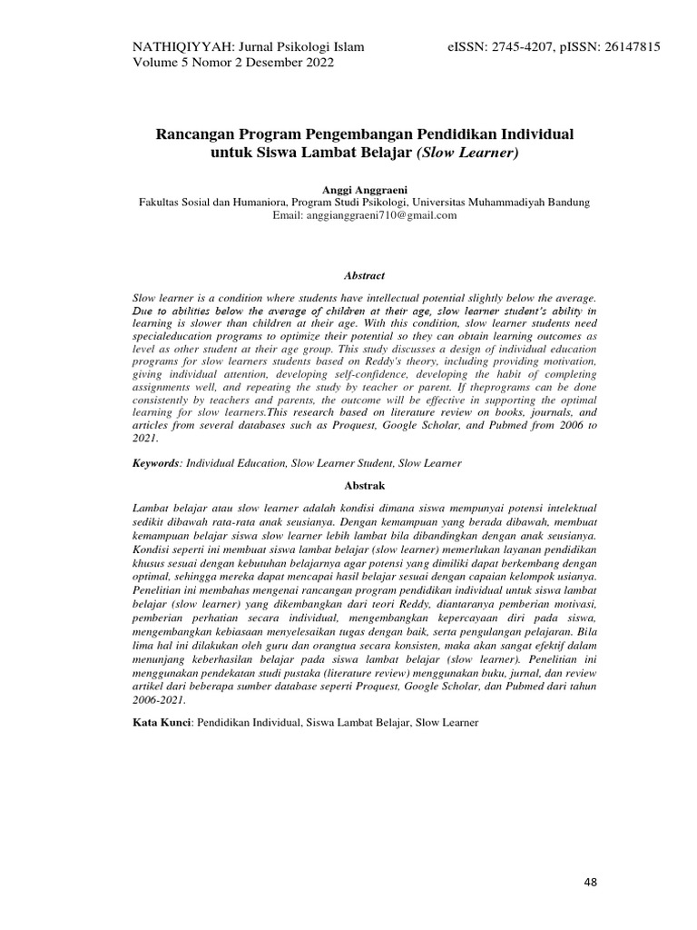 Rancangan Program Pengembangan Pendidikan Individu | PDF | Karier & Perkembangan