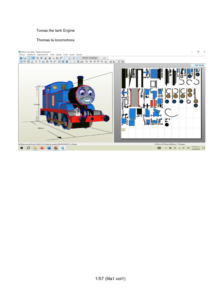 Thomas the Tank Engine Papercraft Model | PDF