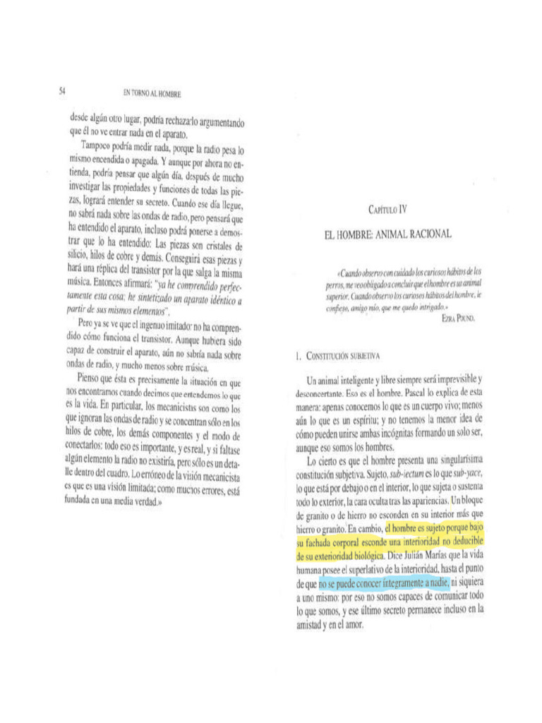 Unidad 2 - Ayllón - El Hombre, Animal Racional | PDF