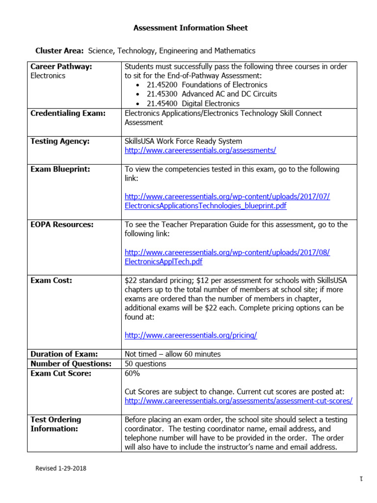 Electronics End-of-Pathway Assessment Guide | PDF | Windows Xp | Computing