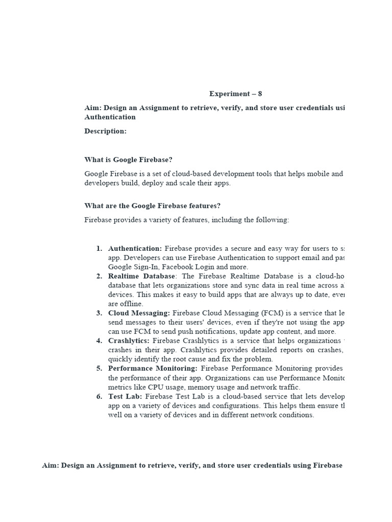 CC Experiment-8 | PDF | Mobile App | Cloud Computing