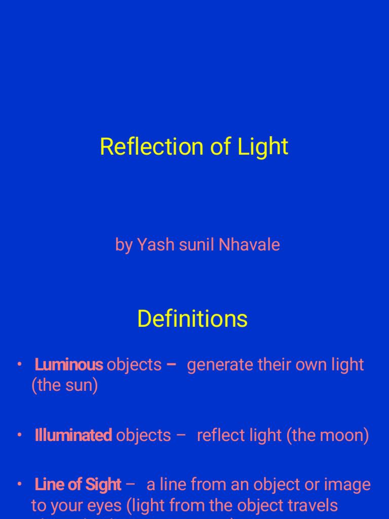 Reflection | PDF | Mirror | Reflection (Physics)
