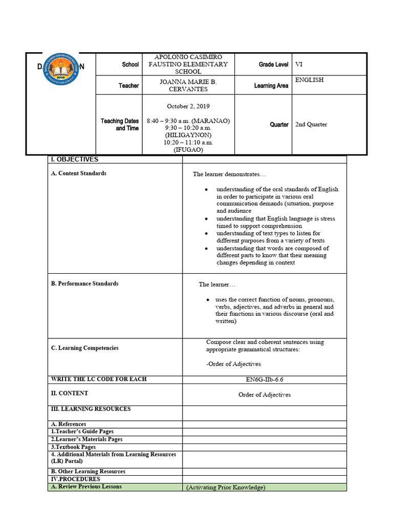 DLP-COT2 | PDF | English Language | Learning