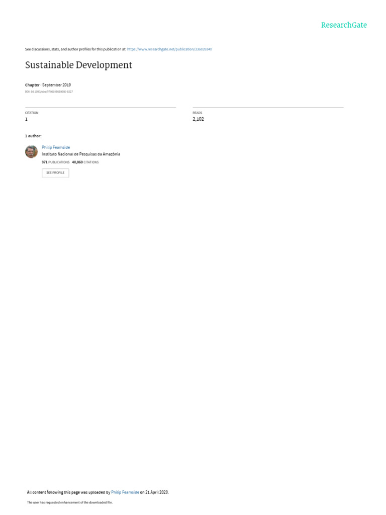 Fearnside Sustainable - Development Oxford - Bibliographies Preprint ...