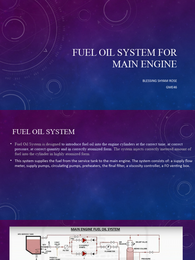Fuel Oil System for Main Engine | PDF