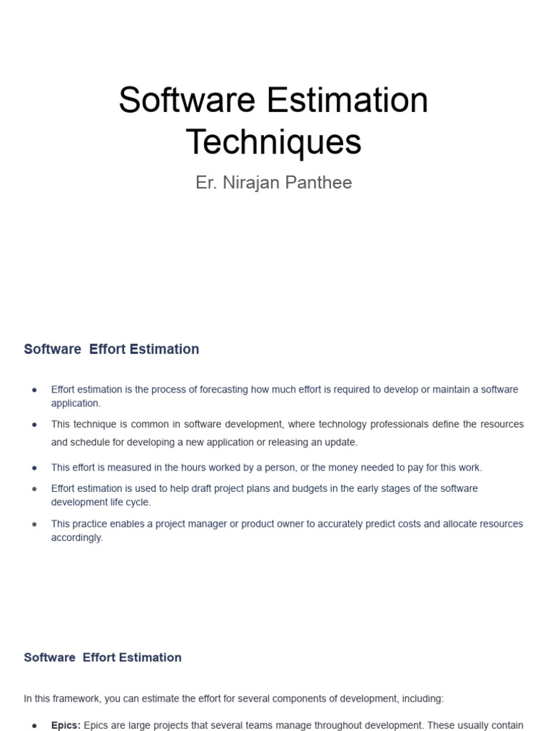 3. Software Estimation Techniques | PDF | Expert
