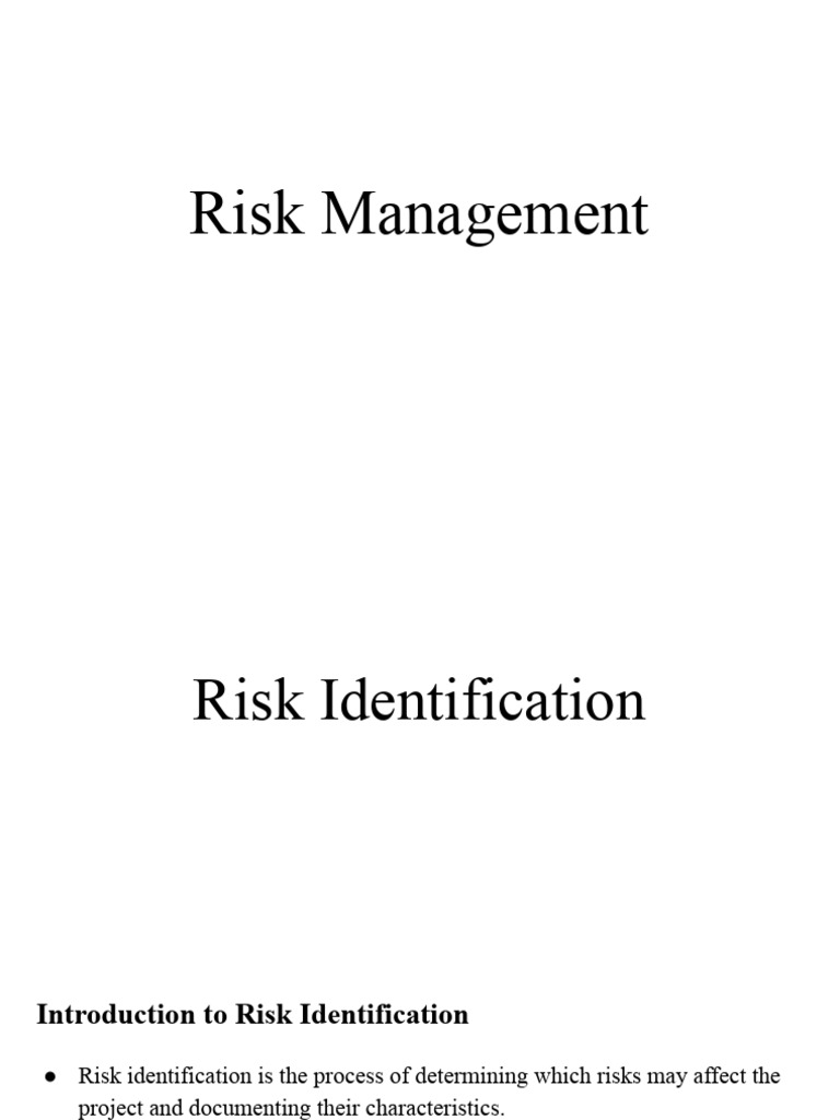 Risk Management Slides | PDF | Risk | Risk Management