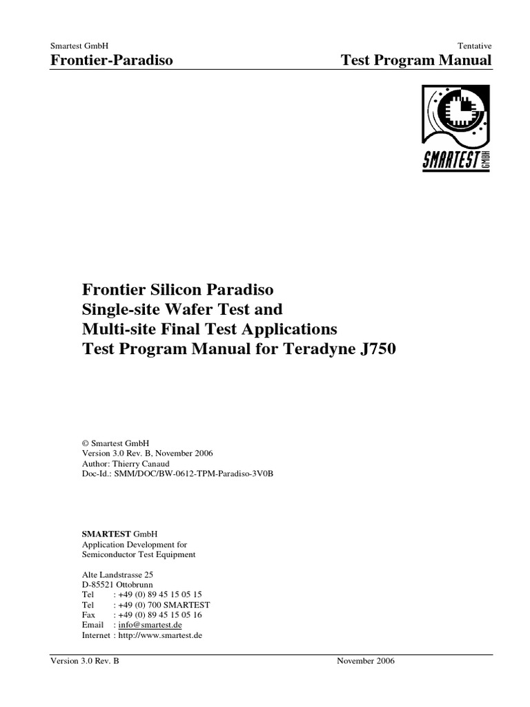 Frontier-Paradiso J750 TP Docu v03 Revb | PDF | Calibration ...