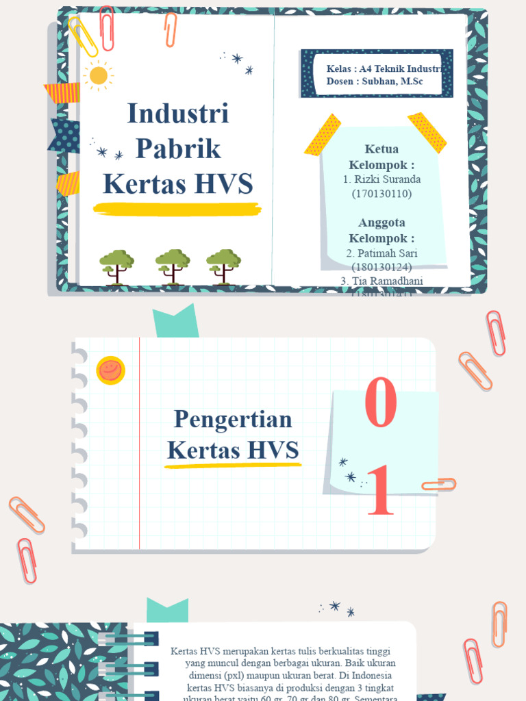 Industri Kimia Kertas Hvs Kls A4 Kelompok 10 Revisi | PDF
