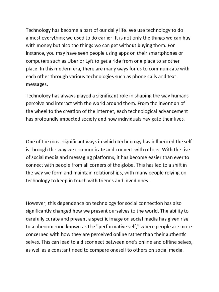 Technology Has Become A Part of Our Daily Life | PDF | Social Media ...