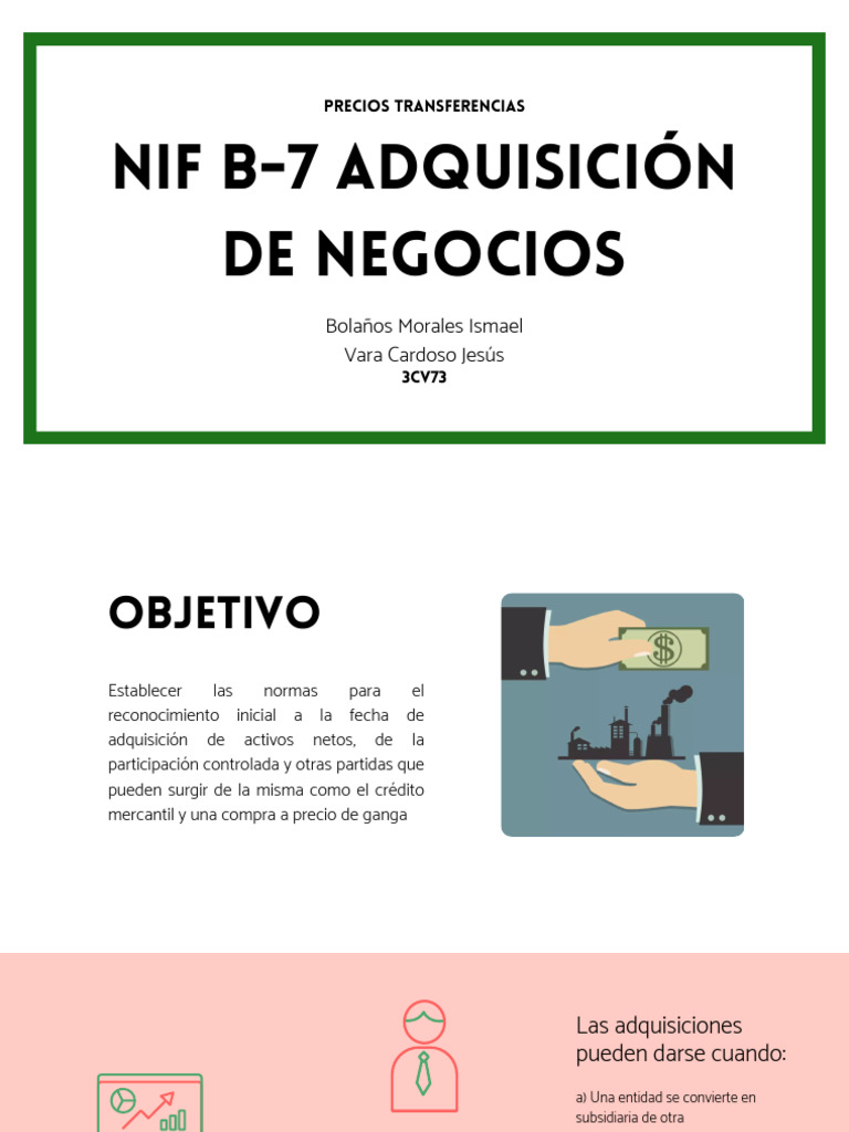 NIF B-7 Adquisición de Negocios | PDF | Estado financiero | Compartir (Finanzas)