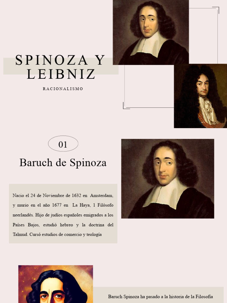 Spinoza Y Leibniz | PDF | Baruch Spinoza | Gottfried Wilhelm Leibniz
